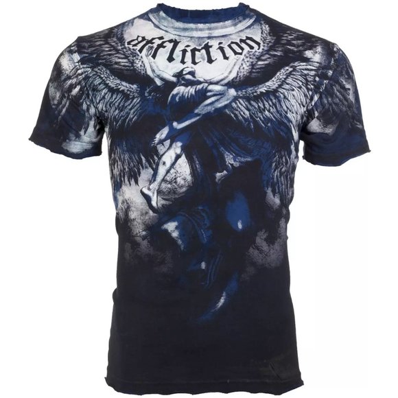 Affliction | Shirts | Affliction Mens Tshirt Upward Biker Wings Tattoo ...
